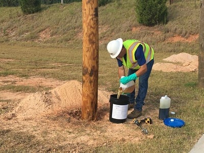 OsmoSet Pole Setting & Straightening Foam - Osmose Utilities Services