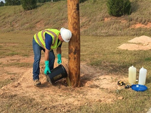 OsmoSet Pole Setting & Straightening Foam - Osmose Utilities Services